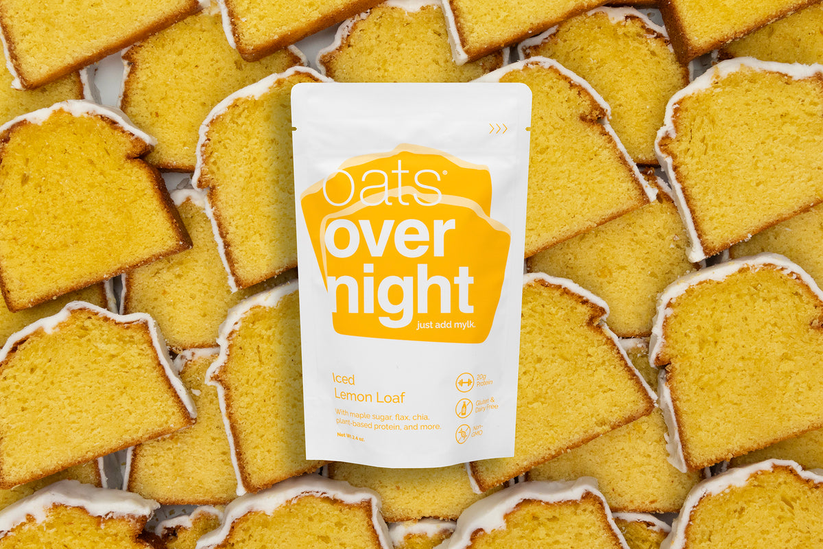 Iced Lemon Loaf Overnight Oats Protein Shake